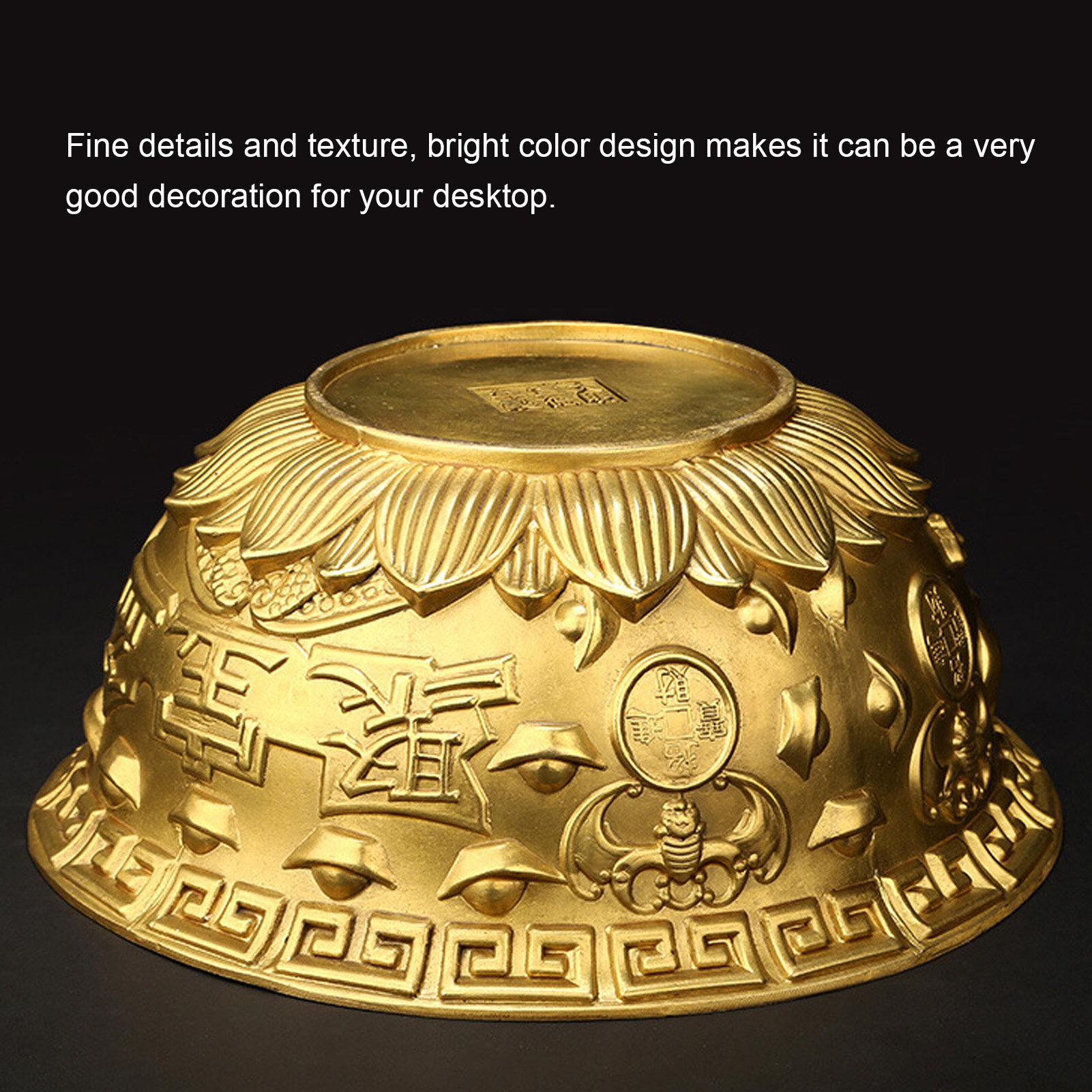 Латунная чаша с сокровищами, украшения, чаша для богатства, удачи, ремесленные украшения для домашнего офиса