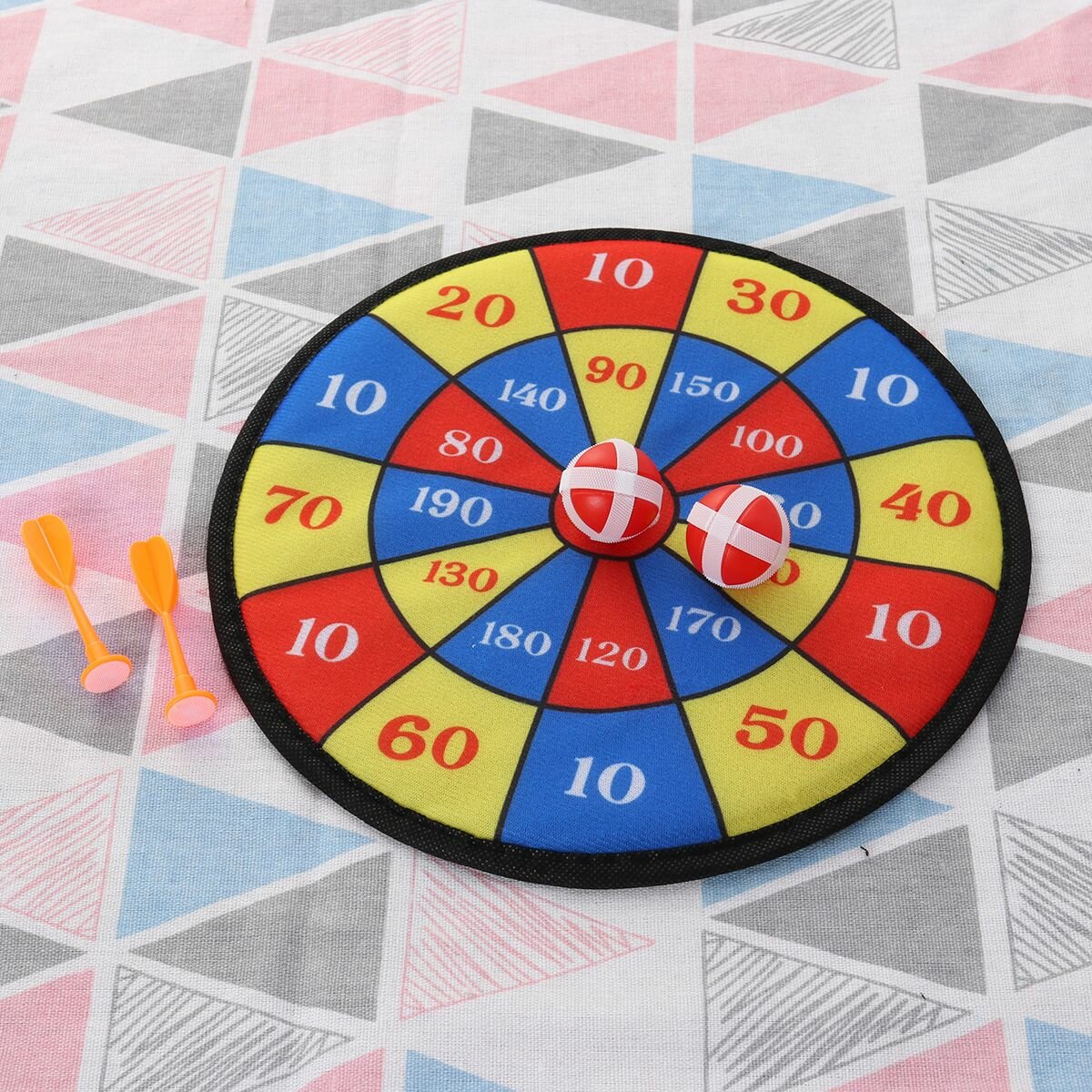 Семейный досуговый комплект дартс, самоклеящиеся стрелы, удобная мишень диаметром 28 см