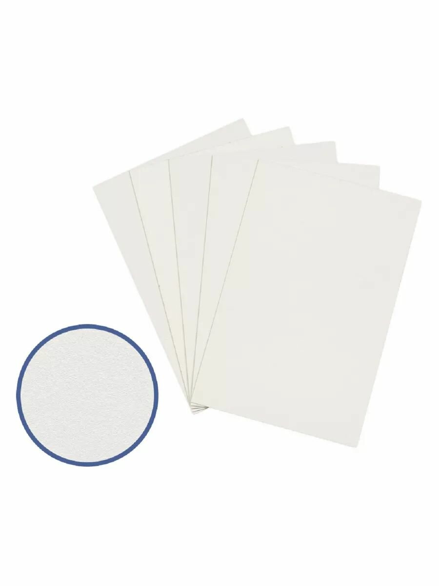 VISTA-ARTISTA картон грунтованный для художественных работ, набор 6 штук 40 х 50 см, Белый PKR-4050