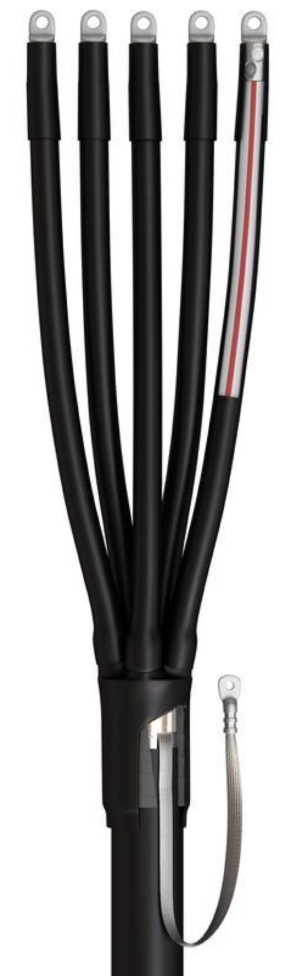 Муфта кабельная концевая КВТ 5ПКТп-1-70/120 нг-LS, изоляция пластик, 655мм, 70/120мм2, 5 жил / электрика