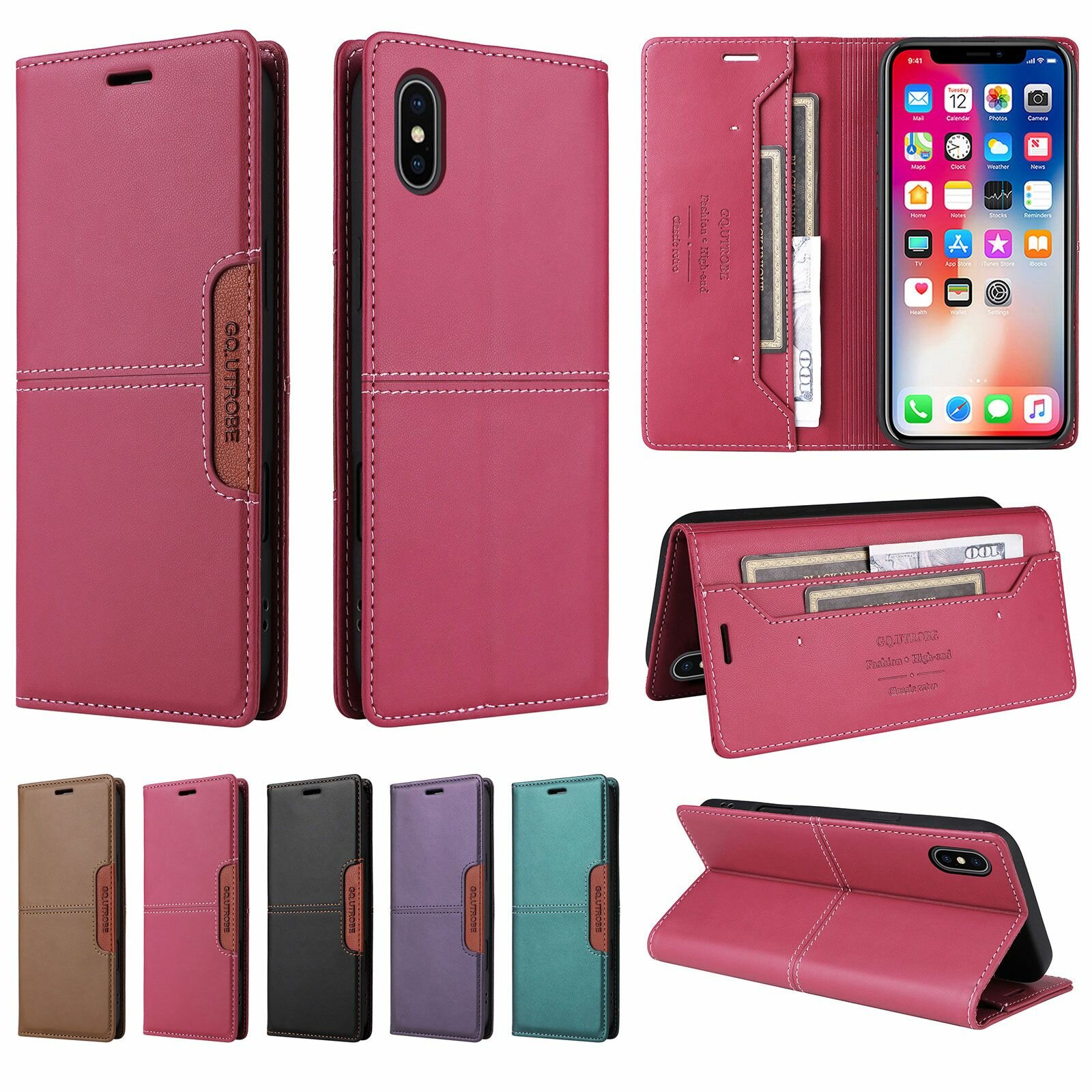 Чехол-книжка Для Apple iPhone XS Max ( Айфон ХС Макс) Роскошный Дизайнерский Кожаный Чехол-кошелек