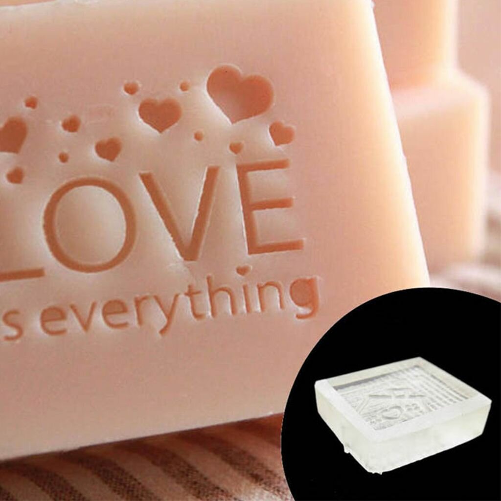 Акриловая печать для мыла ручной работы на День Святого Валентина-Без ручки-Z0206AX