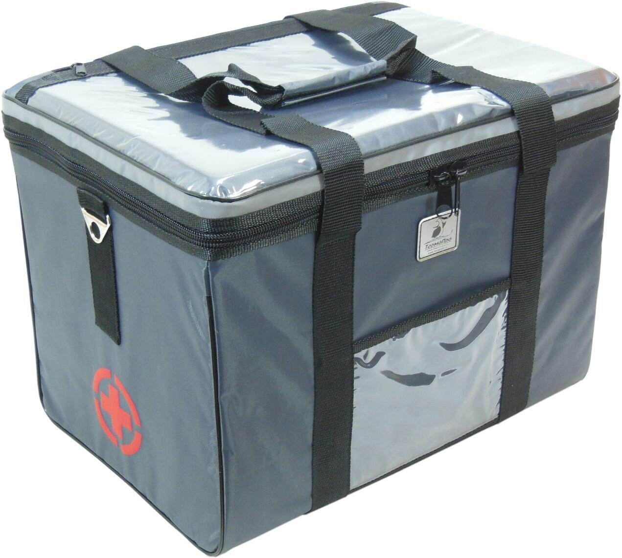 Термоконтейнер медицинский ТермоПро ТП-24 (пластик), тёмно-серый.