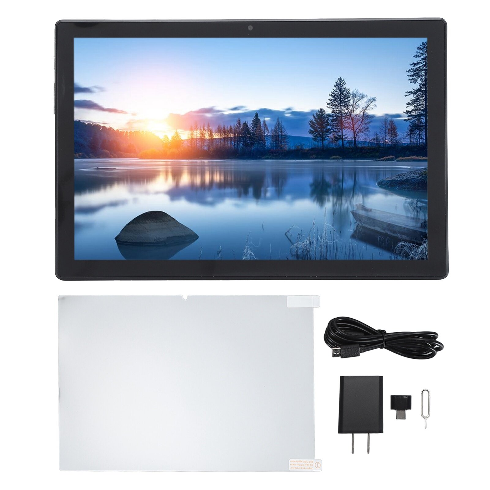 10,1-дюймовый планшет с поддержкой 4G, Smart Calling, Wi-Fi, Bluetooth, 6 ГБ ОЗУ, 128 ГБ ПЗУ, двойной HD-камерой, Android 13.0, напряжением 100-240 В, синей вилкой стандарта США.