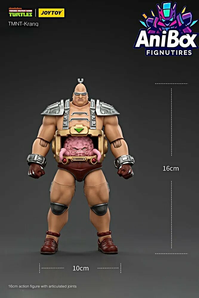 AniBox TMNT-Krang JOYTOY 1/18 подвижная фигурка сменные аксессуары высокая детализация