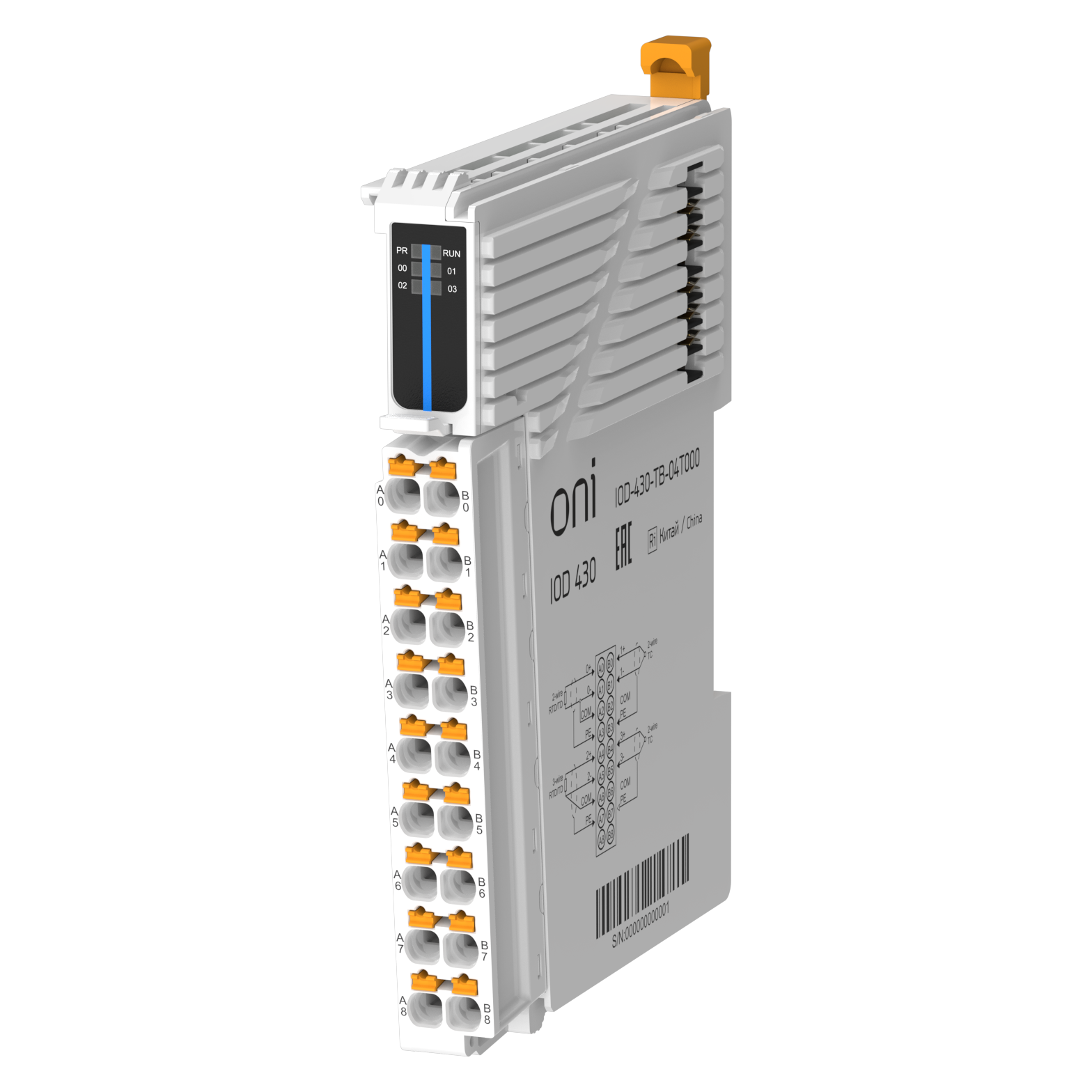IOD 430 Модуль аналогового ввода 4 пассивных температурных сигнала ONI, IEK IOD-430-TB-04T000 (1 шт.)