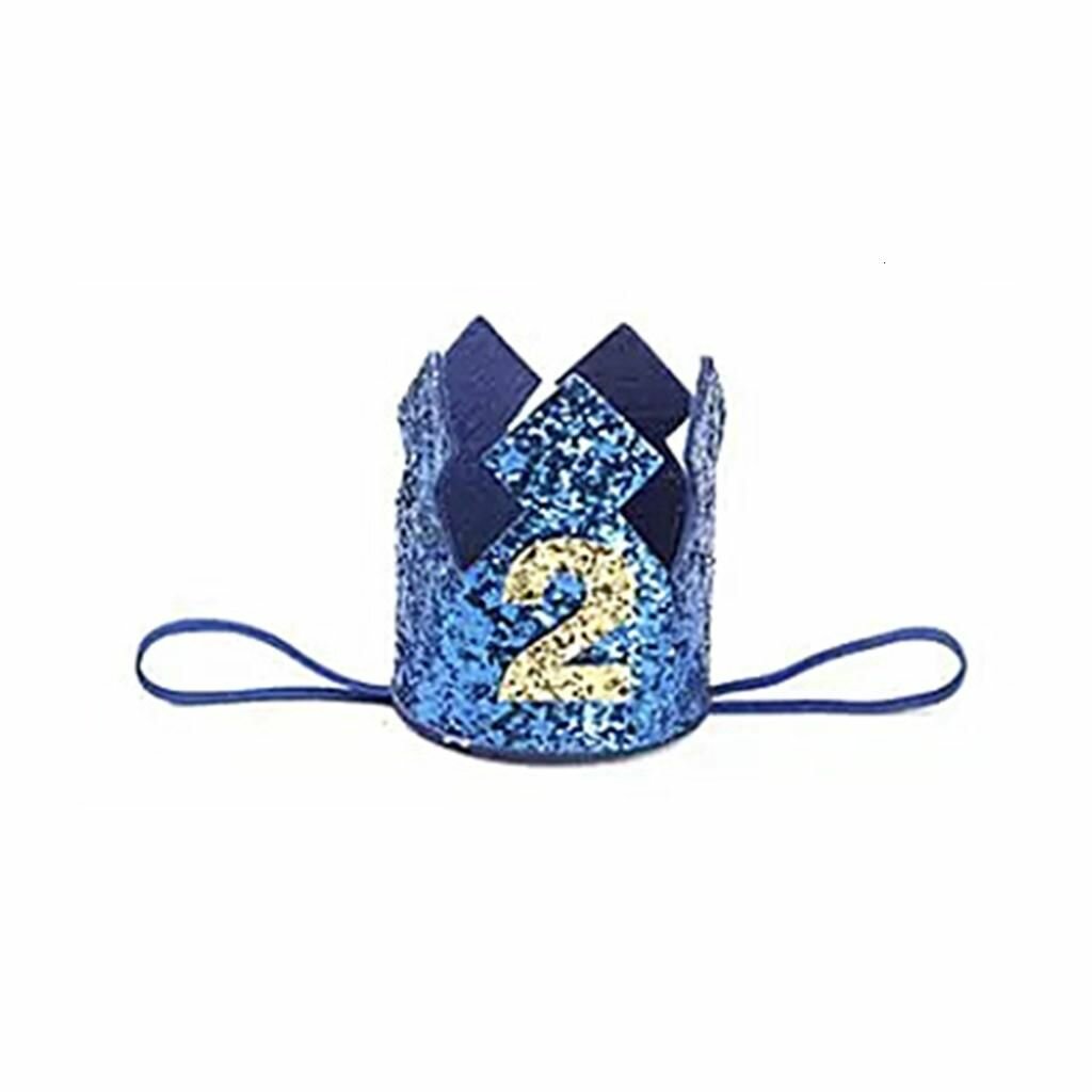 Блестящая корона на День рождения-Синяя 2