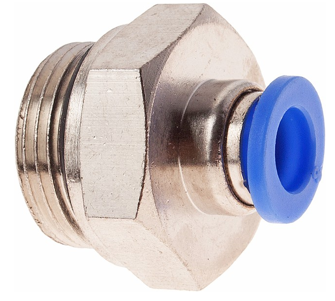 Фитинг соед. трубки пвх, полиамид d=8мм (наружная резьба) м22х1.5 прямой металлический