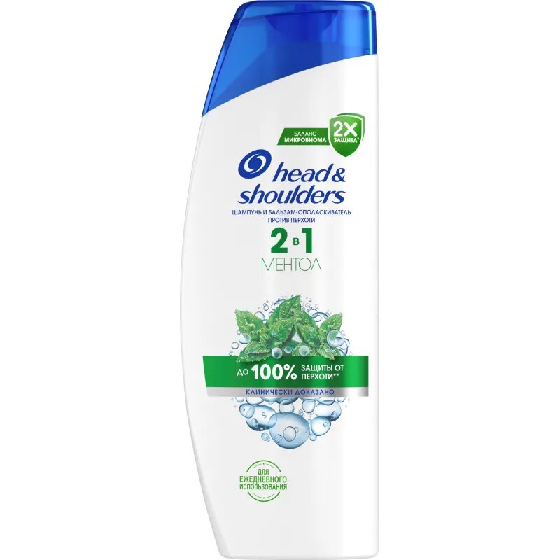 Шампунь Head&Shoulders от перхоти и бальзам для волос Ментол 2в1 360мл