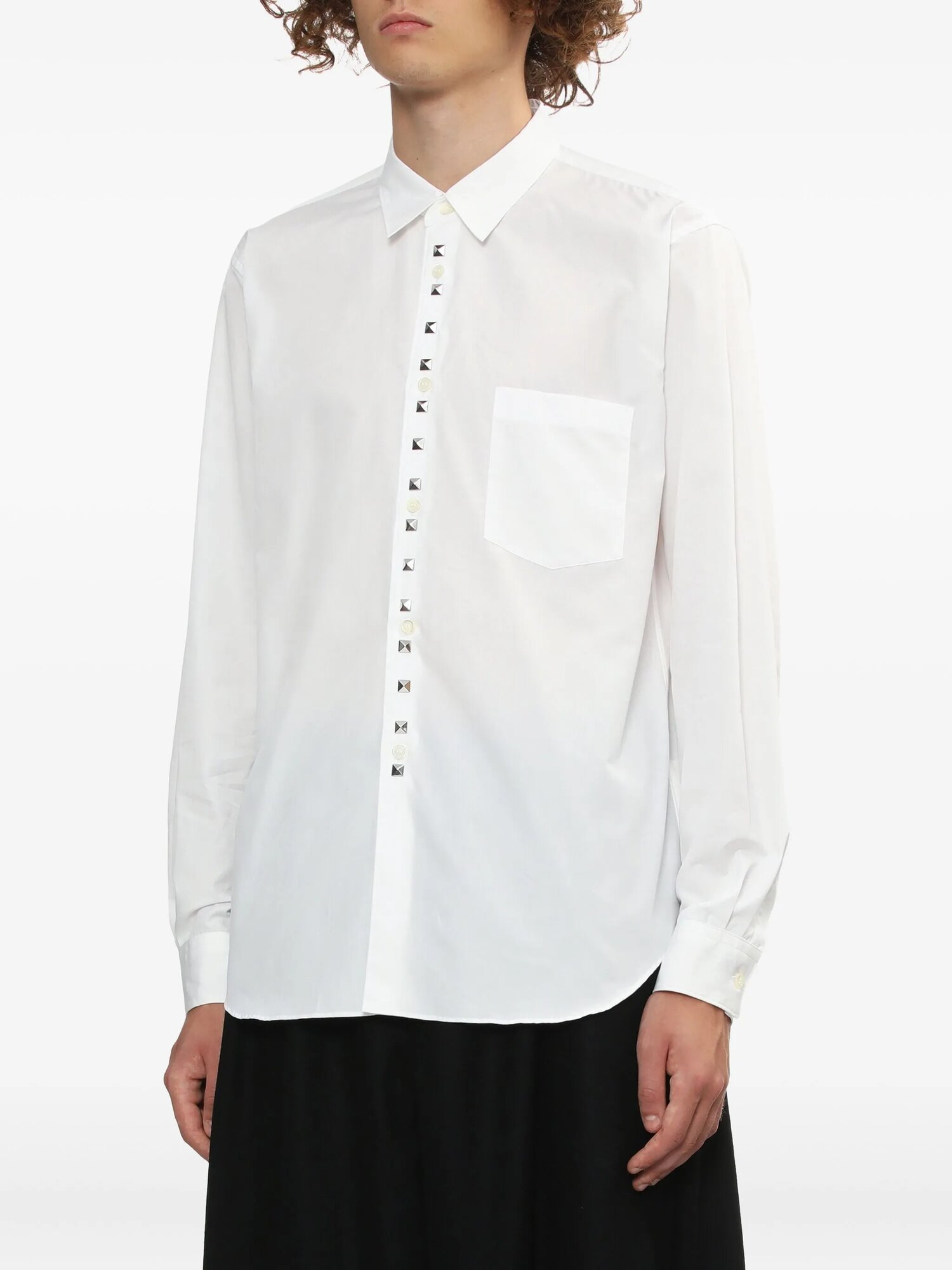 Рубашка BLACK COMME des GARCONS, размер L, белый — фото 1
