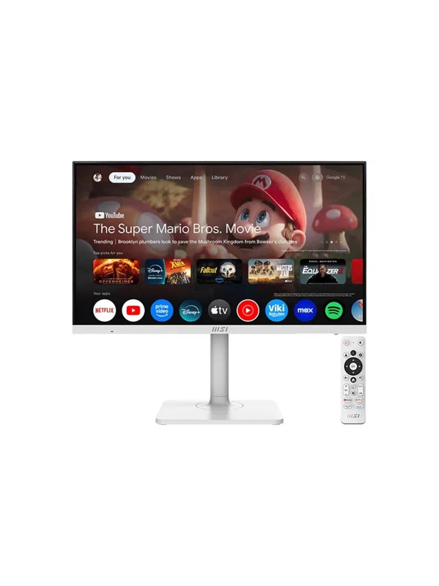 Монитор MSI Modern MD272UPSW, 27", IPS, 3840x2160, 60 Гц, белый