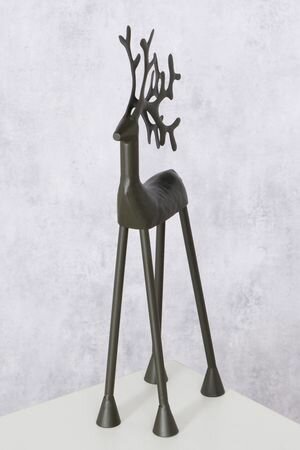 Декоративная фигура олень кастро, металл, чёрный, 38 см, Boltze 2049349