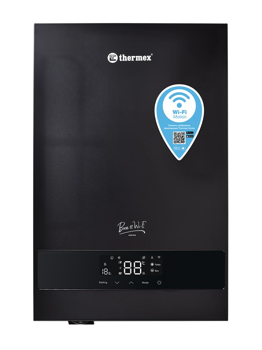 Котел электрический Thermex Boss 12 Wi-Fi Black, 12 кВт (511702)