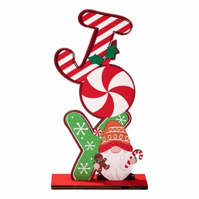 Деревянная фигурка, Пряничный человечек, Рудольф, желтая