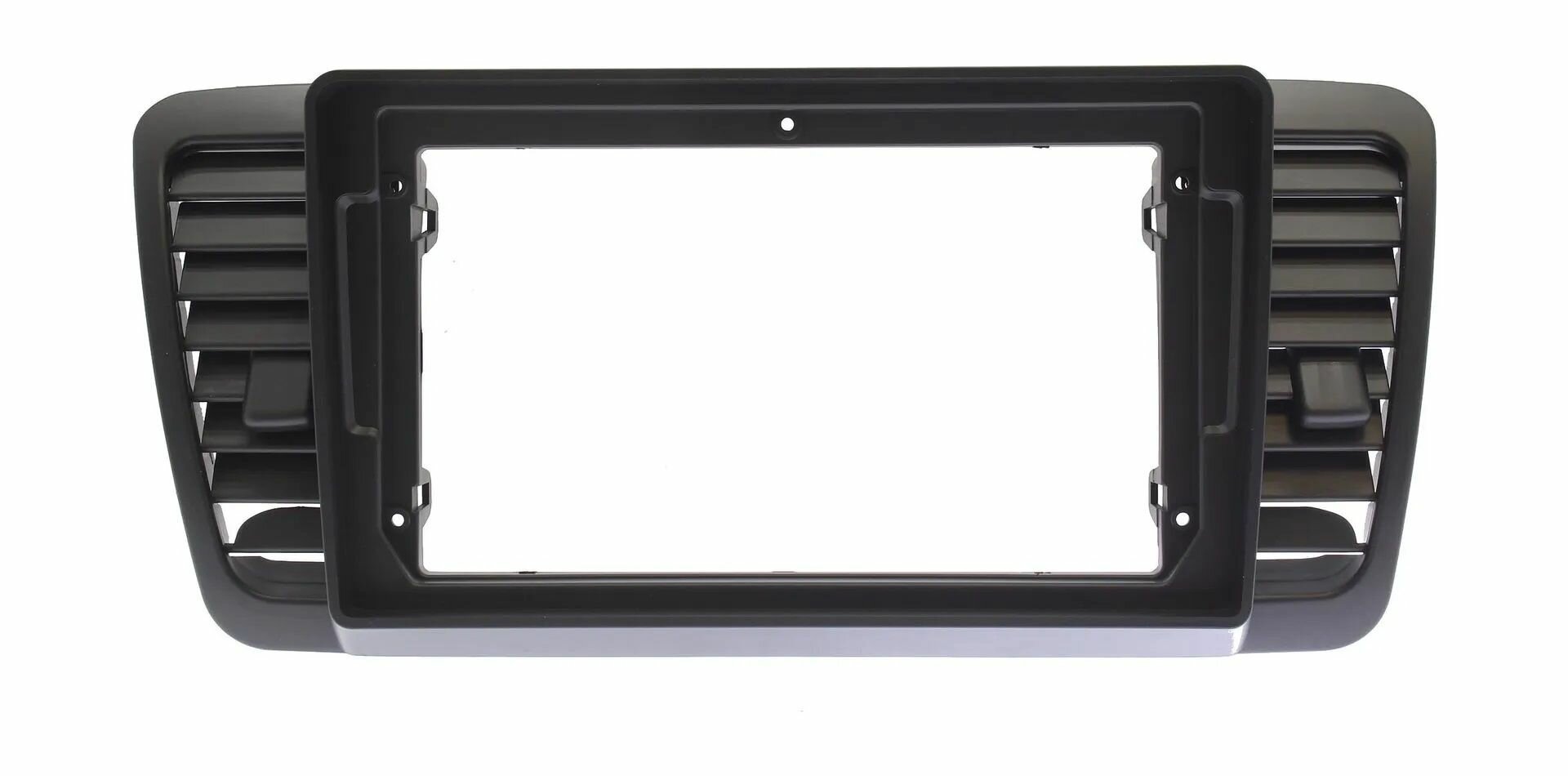Переходная рамка для магнитолы + провода для подключения SUBARU Legacy, Outback 2003-2009 (Цвет: черный, 9 дюймов, левый руль)