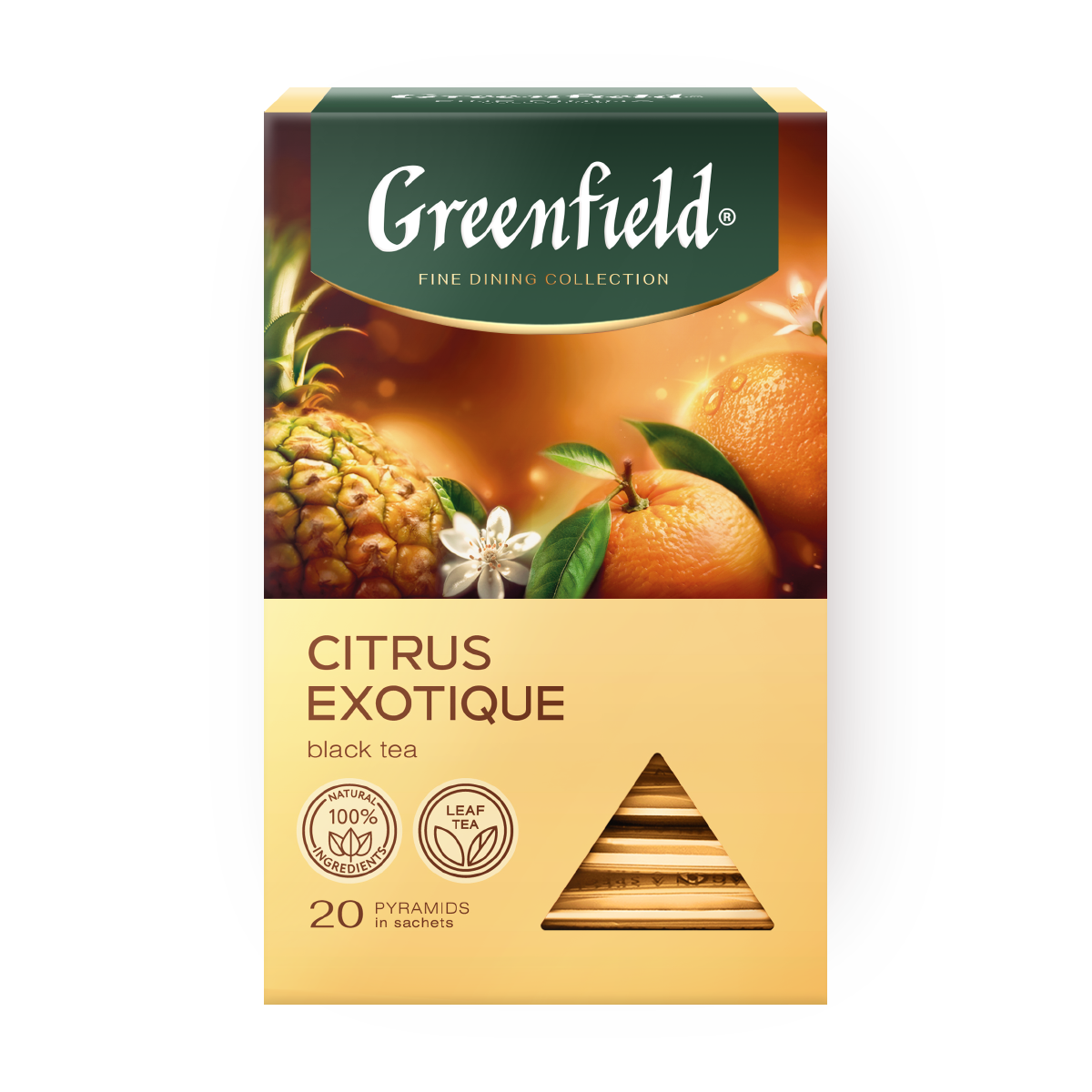 Чай Greenfield "Citrus Exotique", черный, в пирамидках, 20 шт