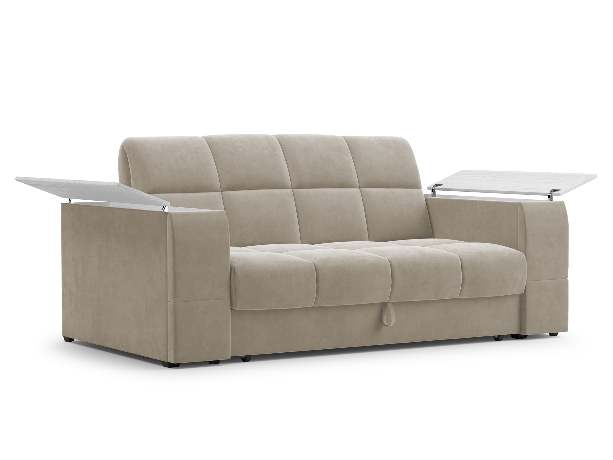 Диван-кровать Флай, аккордеон, подлокотники короб+короб, 140*200 с ортопедическим основанием, съемный чехол, велюр.