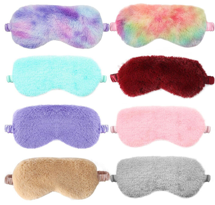 8 мягких плюшевых масок для сна, цветные градиентные и однотонные, набор масок для сна, удобные повязки на глаза для сна, путешествий, отдыха, повязки на глаза для женщин и мужчин