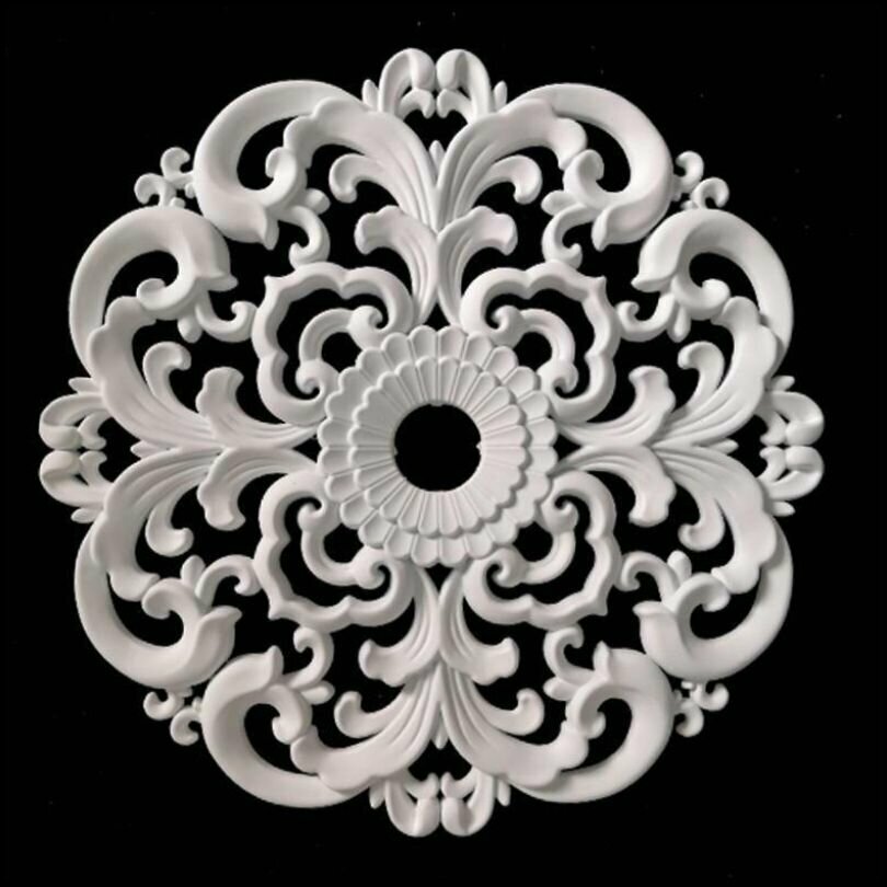 Розетка потолочная инжекционная под люстру/ Подходит для резных декораций на стенах/ мебели