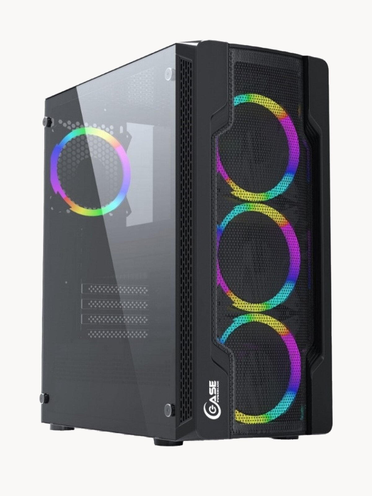 Корпус Powercase Mistral X4 Mesh LED, черный (CMIXB-L4)