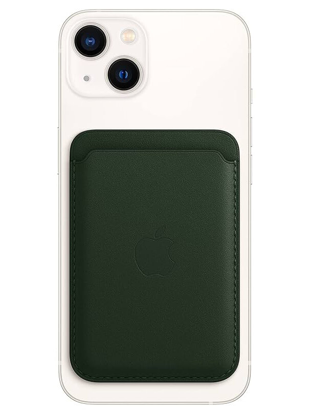Картхолдер кошелек Apple Leather (кожаный) Wallet ”Sequoia Green” локатор