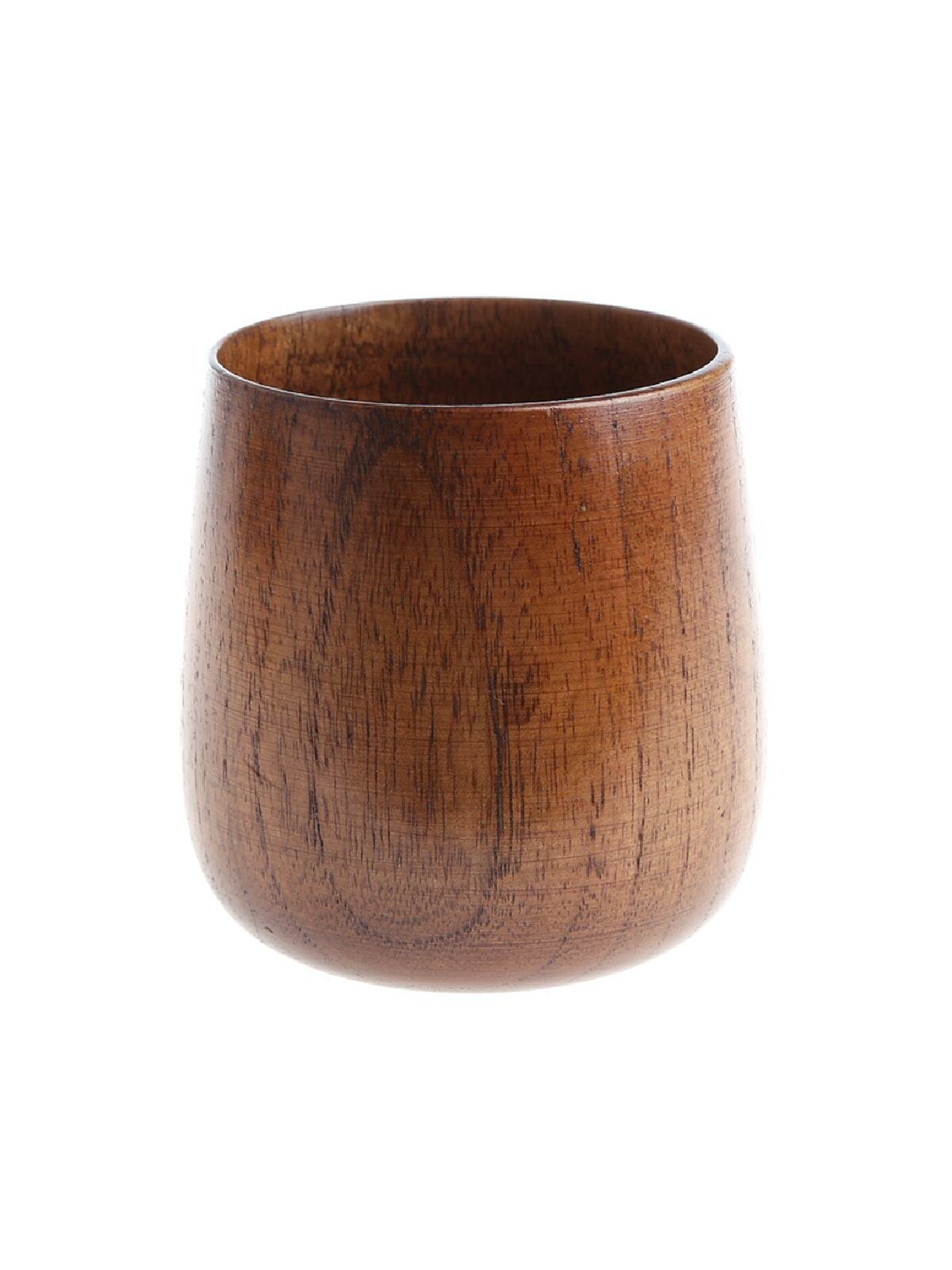 Деревянная кружка ручной работы из натурального дерева для кофе, пива, сока, молока, чая