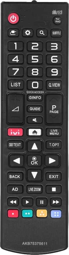 LG AKB75375611 LCD LED TV (с кнопкой IVI), Пульт ДУ