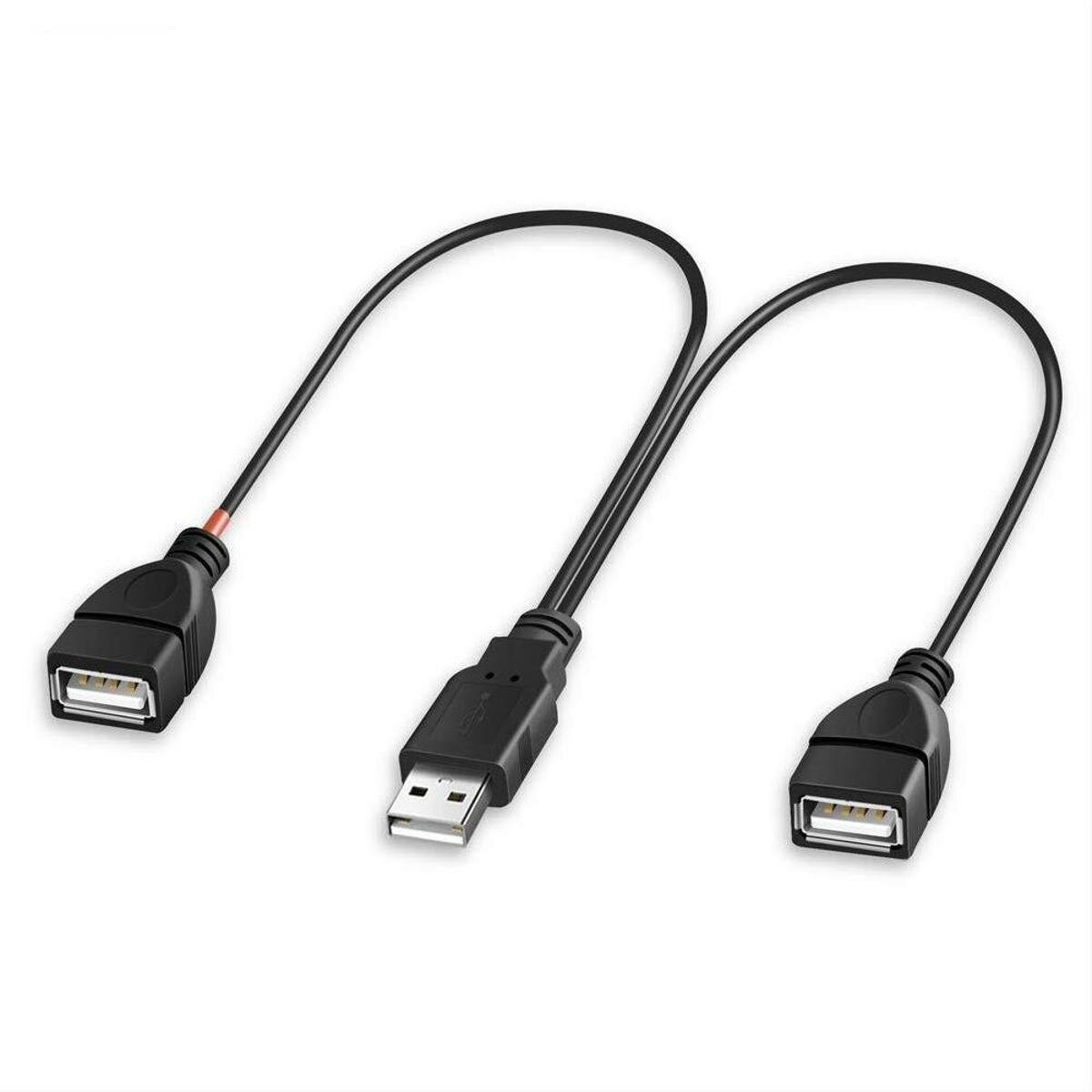 USB 2.0 A Male to 2 Dual USB Female Jack Splitter Cable Hub Charger Power Cable Adapter Cable Extension For Laptop PC Ph