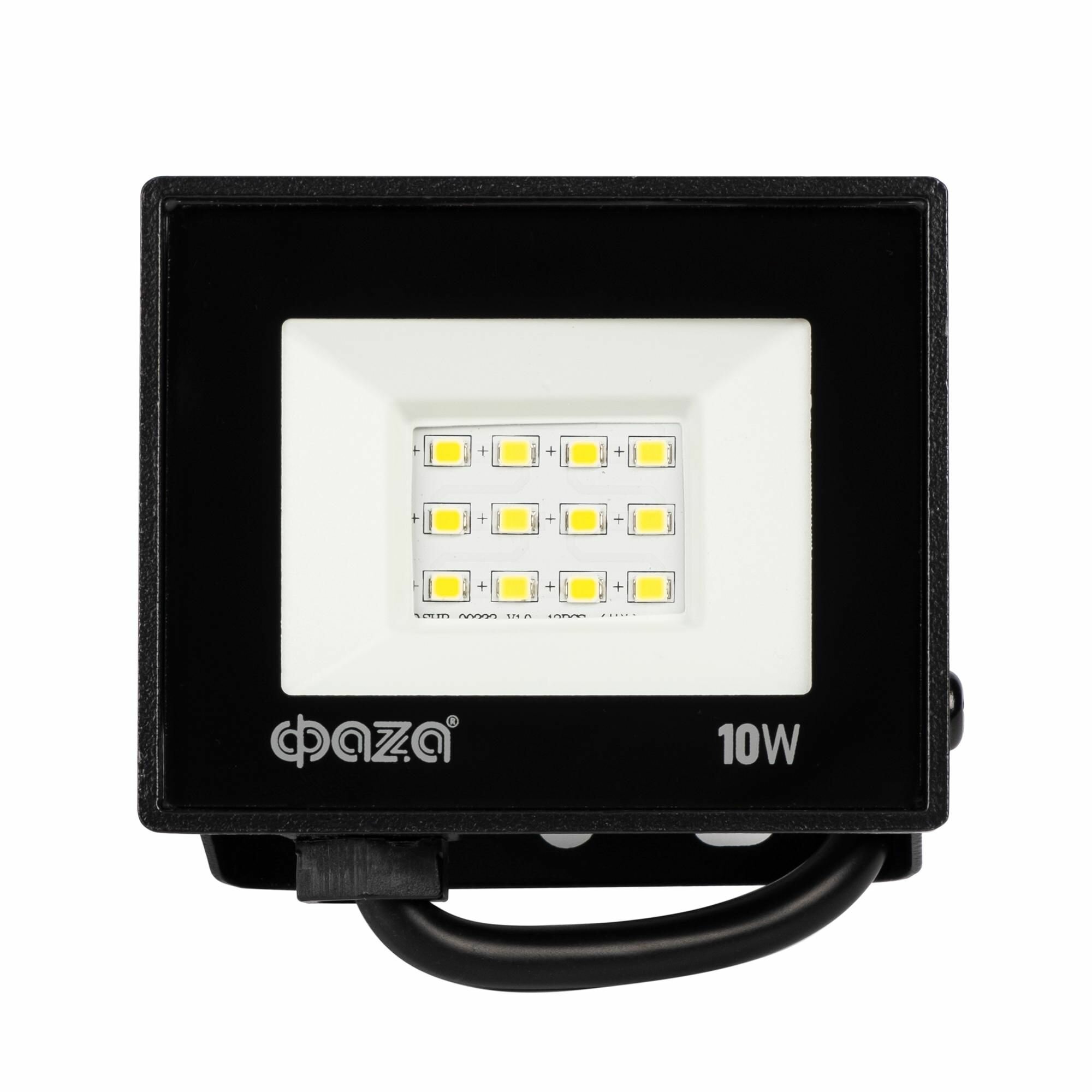 Прожектор светодиодный Jazzway СДО-20, 10 Вт, 6500К, 800 Лм, IP65