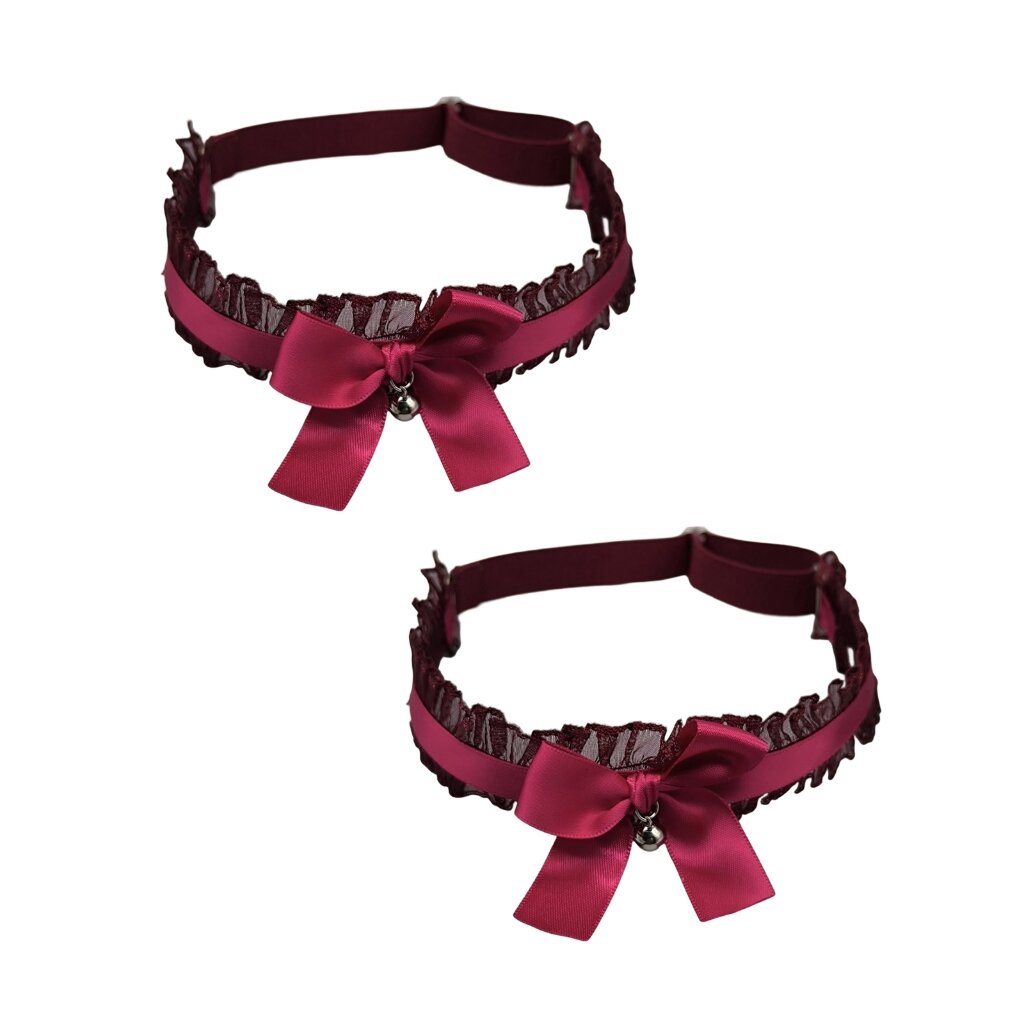 Колокольчики, бантики, Кружевная подвязка для бедер, Регулируемые кольца для ног, Эластичный пояс для подвязок для ног, 1 пара