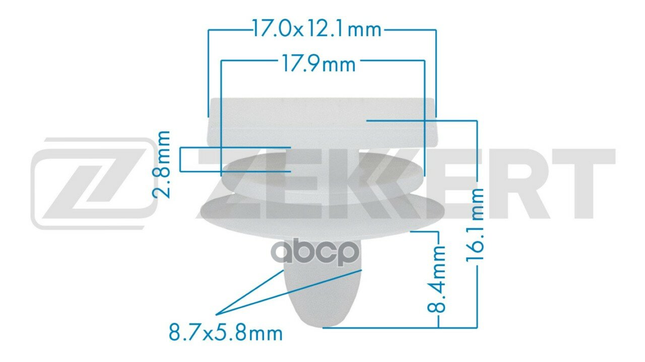 Клипса крепёжная Toyota (миним. кол-во заказа 10 шт) Zekkert арт. be-1678