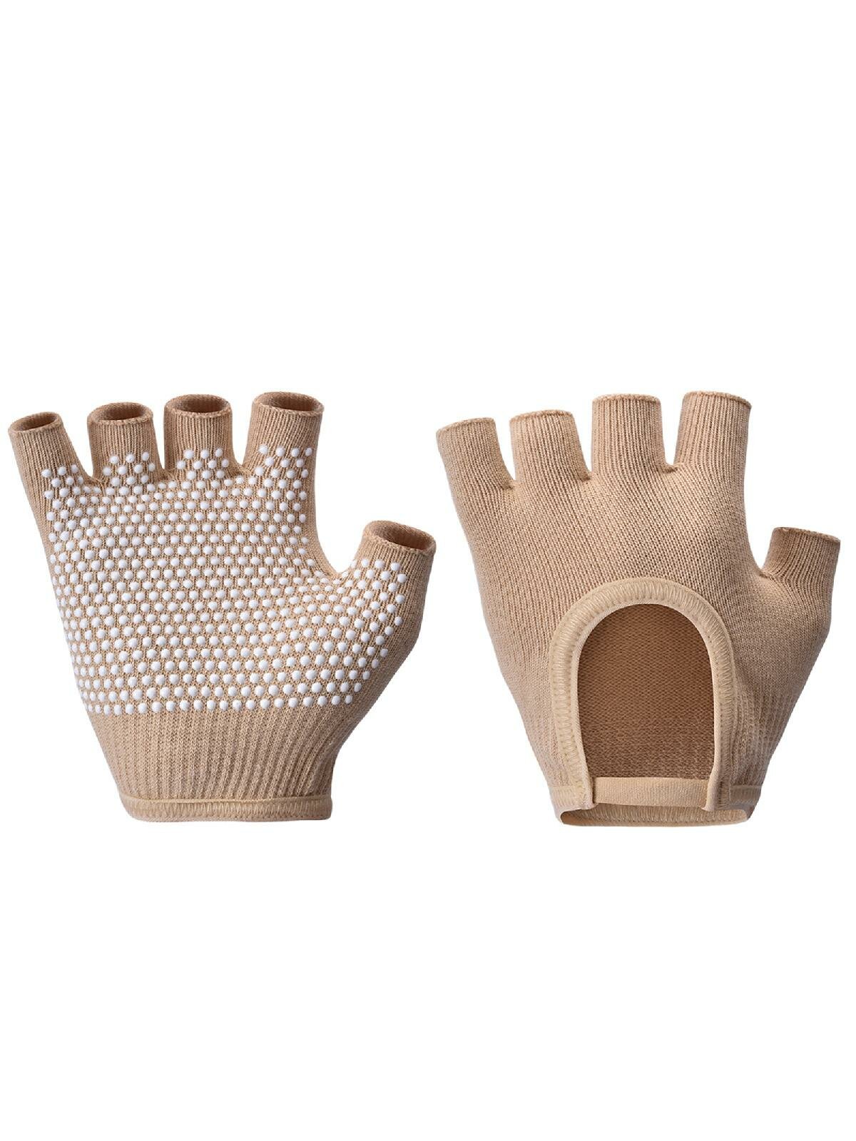 Перчатки для спортзала Спортивные перчатки Перчатки на полпальца Дышащие перчатки для пилатеса для женщин