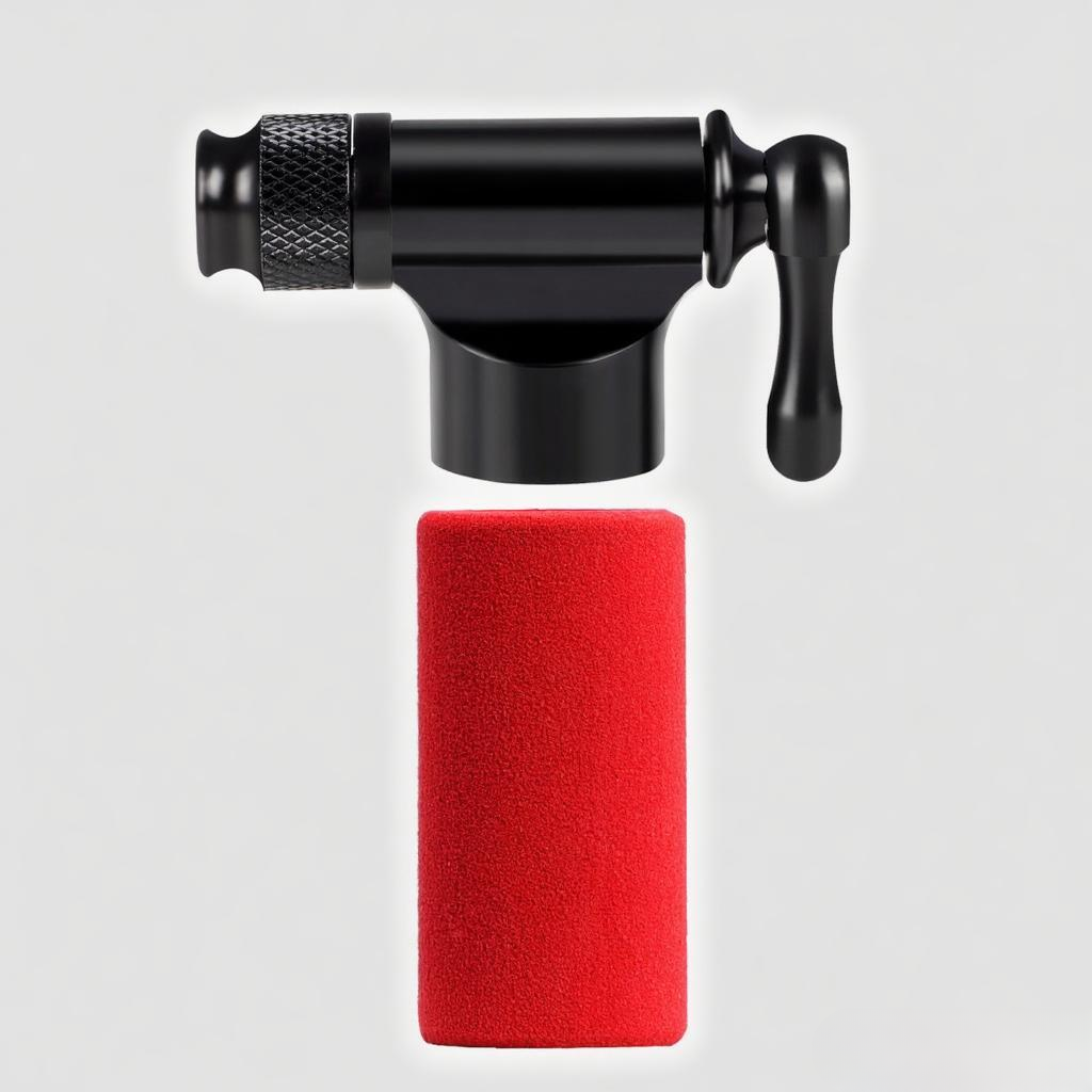 Carbon Dioxide Bicycle Pump Gases Mouth Air Cocks Pump Nozzle Pump Protective Sleeve No CO₂ Cartridge, Material: aluminum alloy, Valve: compatible with Schrader/Presta, Color: black, Item size: 54*30*20mm/2.1*1.2*0.8in, Item weight: 30g/1.1ounce, Package
