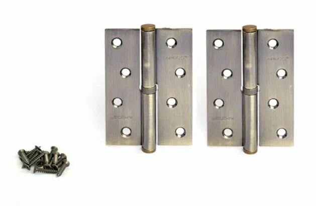 Петля врезная Apecs 100*70-B-Steel-AB-L, бронза, левая, 2шт.