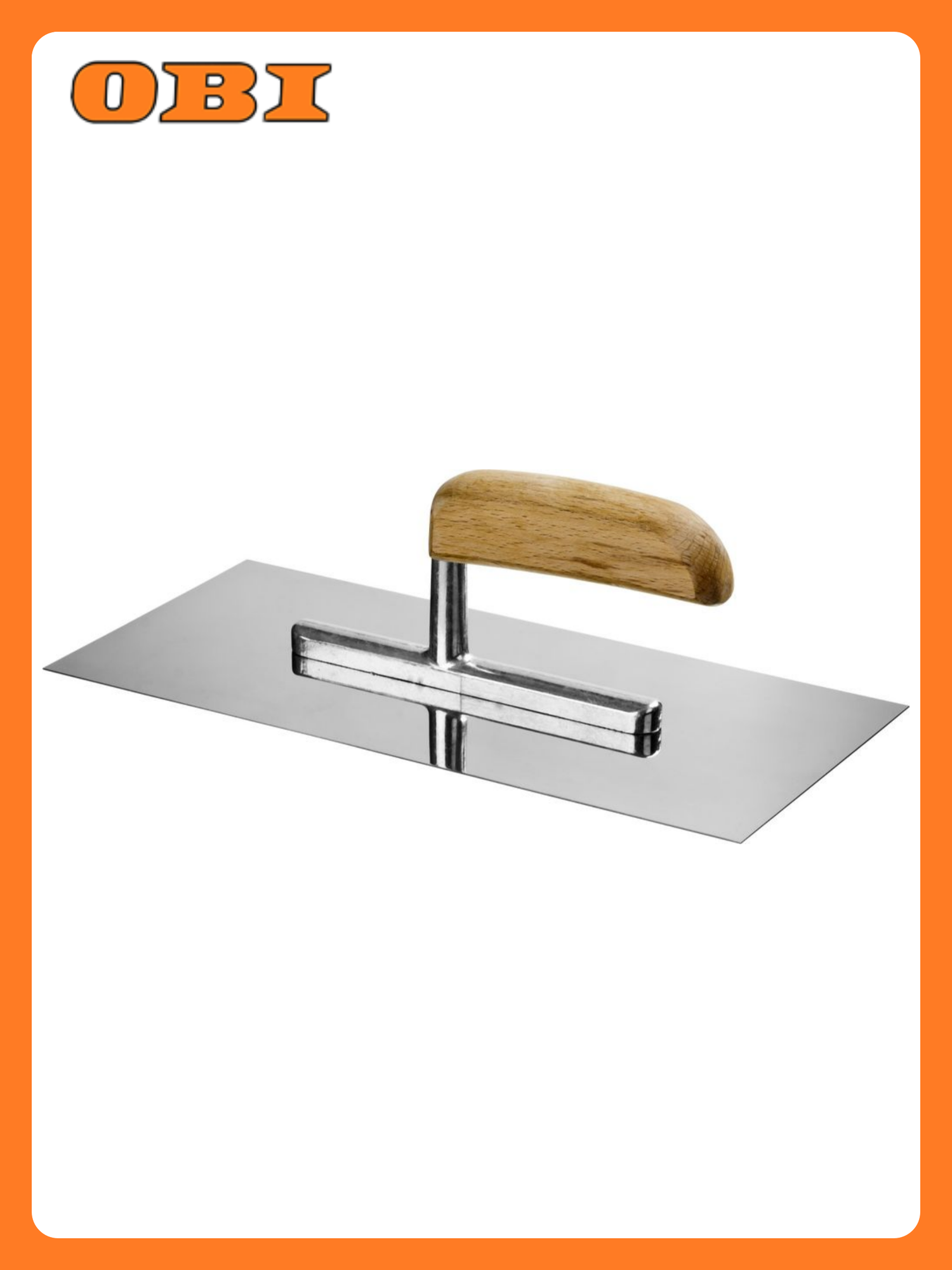 Гладилка штукатурная ЗУБР, нержавеющая сталь, деревянная рукоятка, 130x280 мм