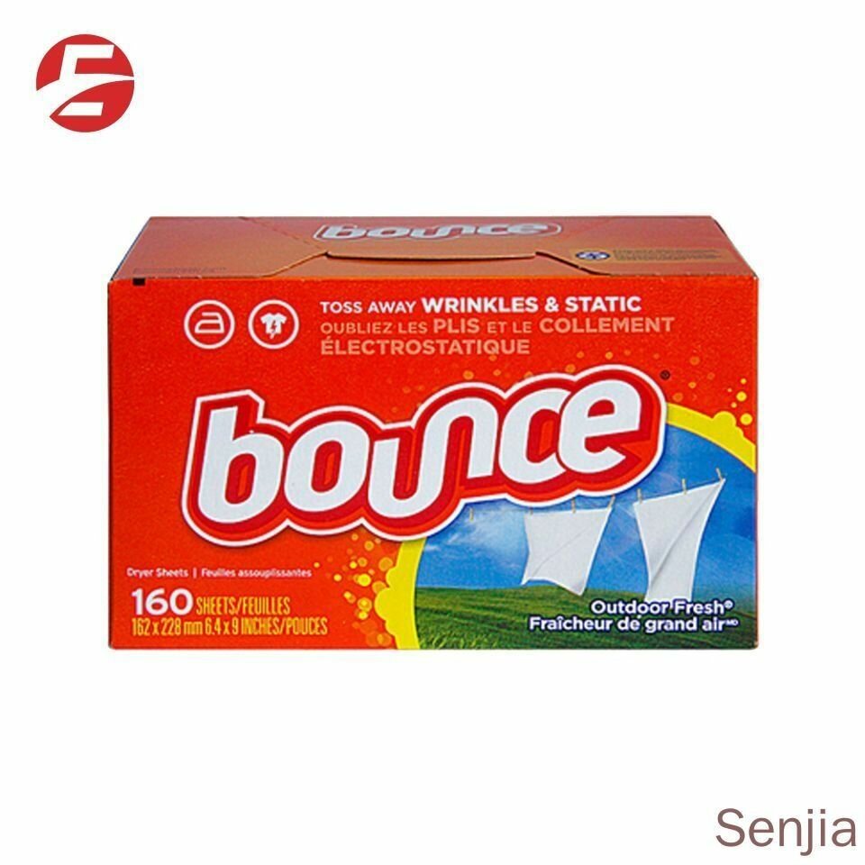 Bounce Сушильные листы салфетки для сушки белья для сушильных машин, кондиционер для смягчения ткани, аромат свежести, 160 листов