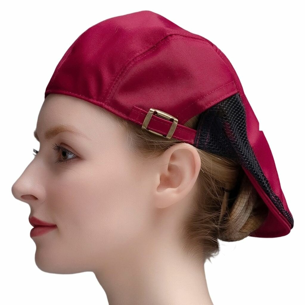 Рабочая шляпа официанта, кейтеринг, берет-красная сетчатая с железной пряжкой