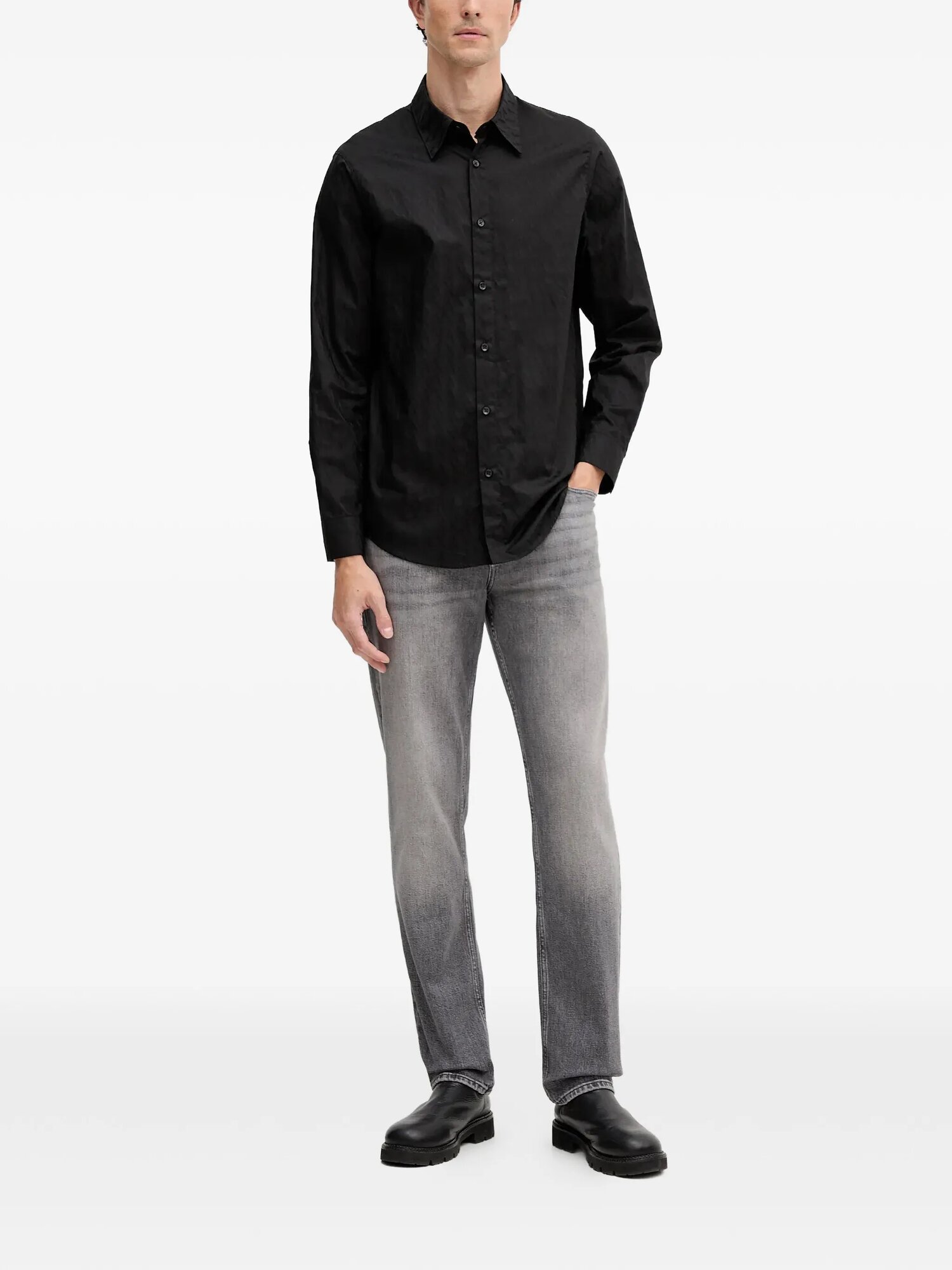 Рубашка Armani Exchange, размер S, black / black — фото 1