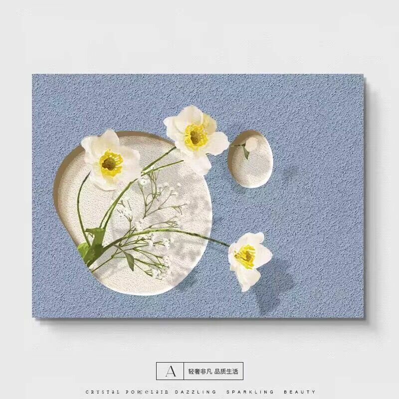 Кремовый стиль [Электрический счетчик] Зеленое растение Цветочная настенная живопись Декоративная картина Крышка распределительного короба для гостиной Подвесная картина