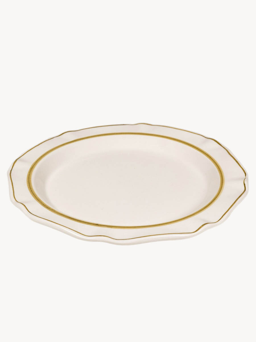 Тарелка закусочная Дымов Керамика Нерль Ягодная Крыжовник, диаметр 21 см, керамика