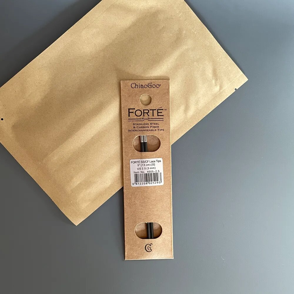 ChiaoGoo Forte спицы съёмные карбоновые 13 см (Чиагу), 3.0 мм (small)