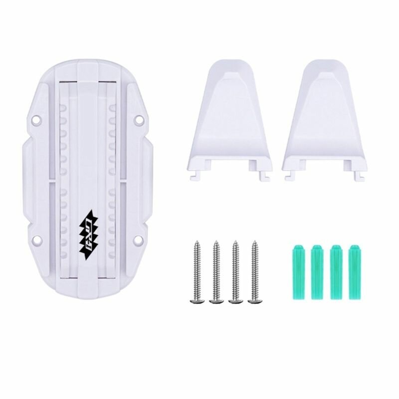 (1 шт.) Настенная вертикальная велопарковка белая