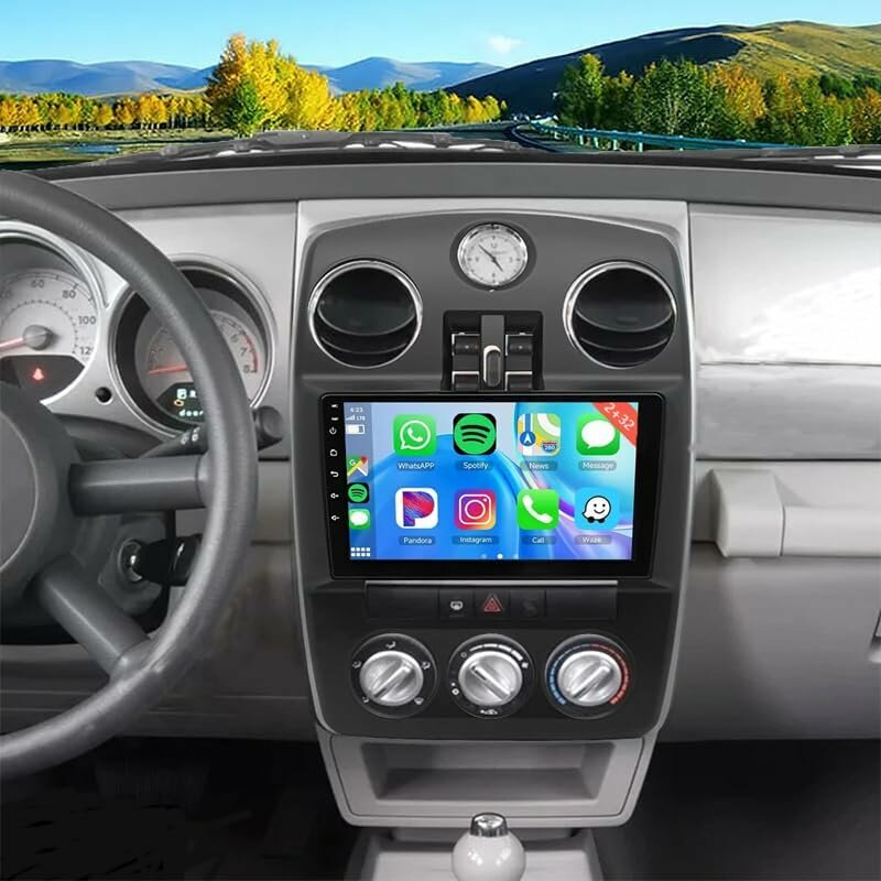 Автомобильная стереосистема Android 13 для Chrysler PT Cruiser 2006, 2007, 2008, 2009, 2010, 2G + 32G с беспроводной