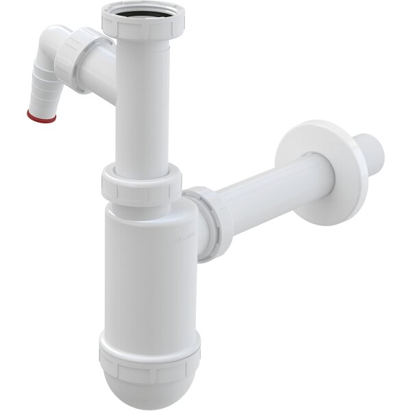 Сифон для умывальника со штуцером 1 1/4х32 без выпуска A430P Alcadrain
