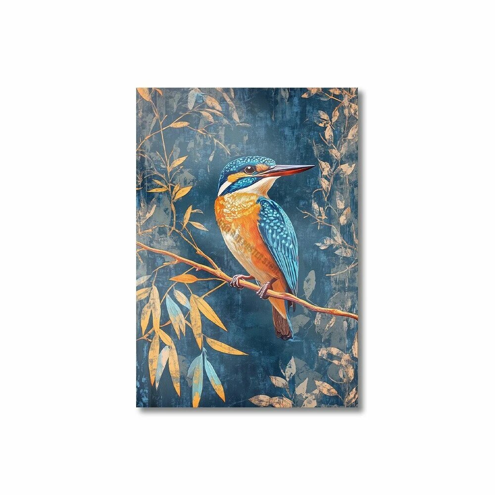 Постер с колибри, винтаж, 50x70 см, CJ55298