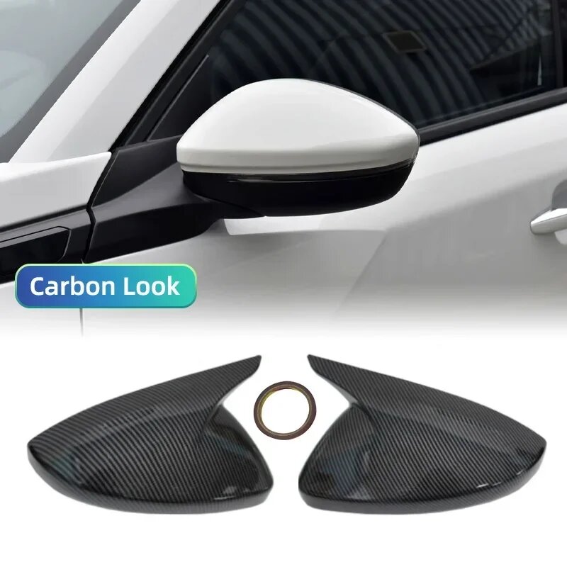 Накладки на зеркала Peugeot Carbon fiber pattern