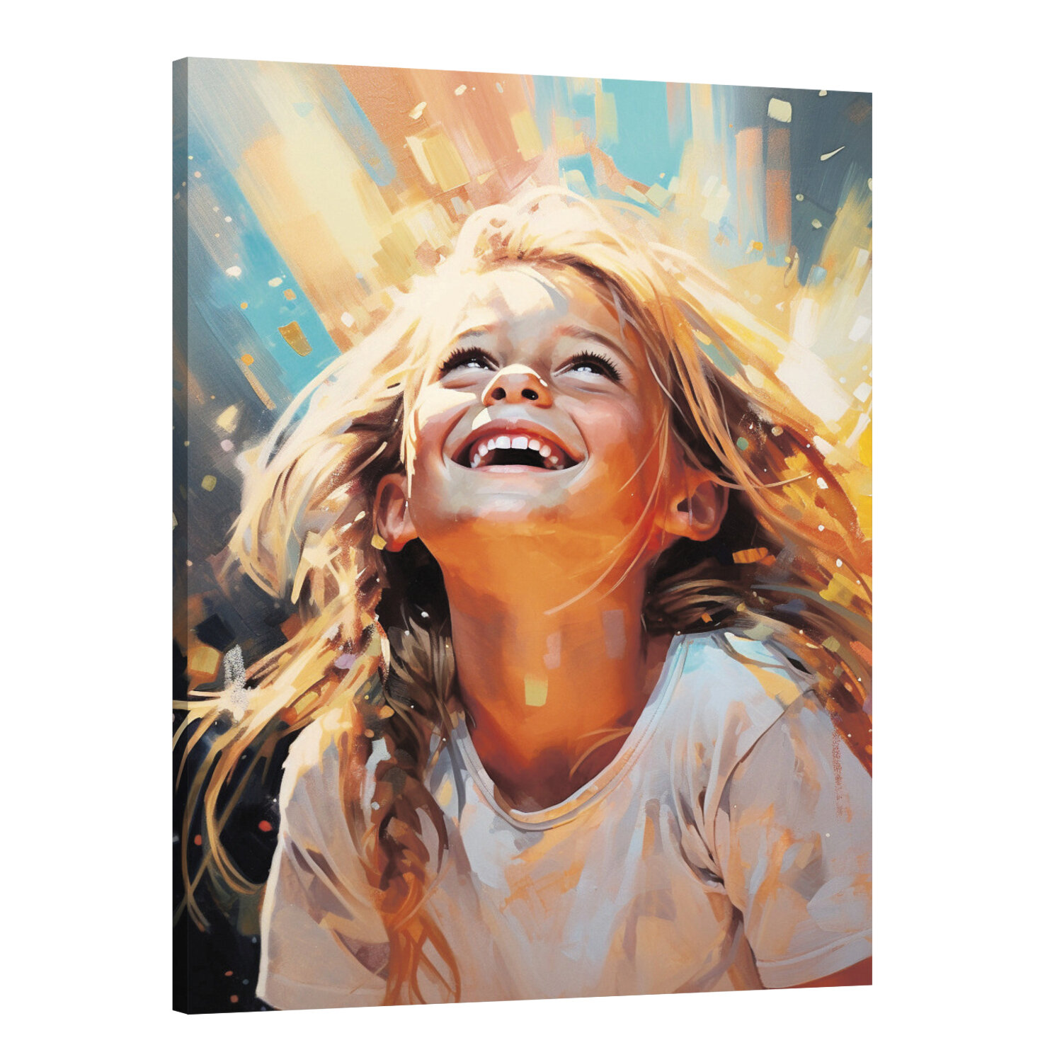 Интерьерная картина 50х70 "Радость в глазах девочки"