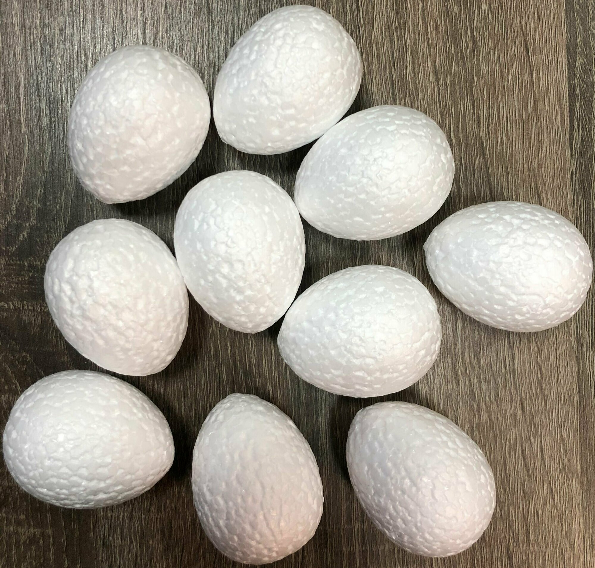 Заготовка для декорирования из пенопласта "Яйцо", высота 7см, диаметр 5,5см, 10шт