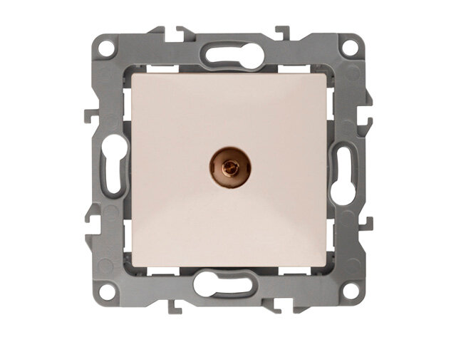 ЭРА розетка ТВ серия 12 слоновая кость настенная коаксиальная розетка для телевизора