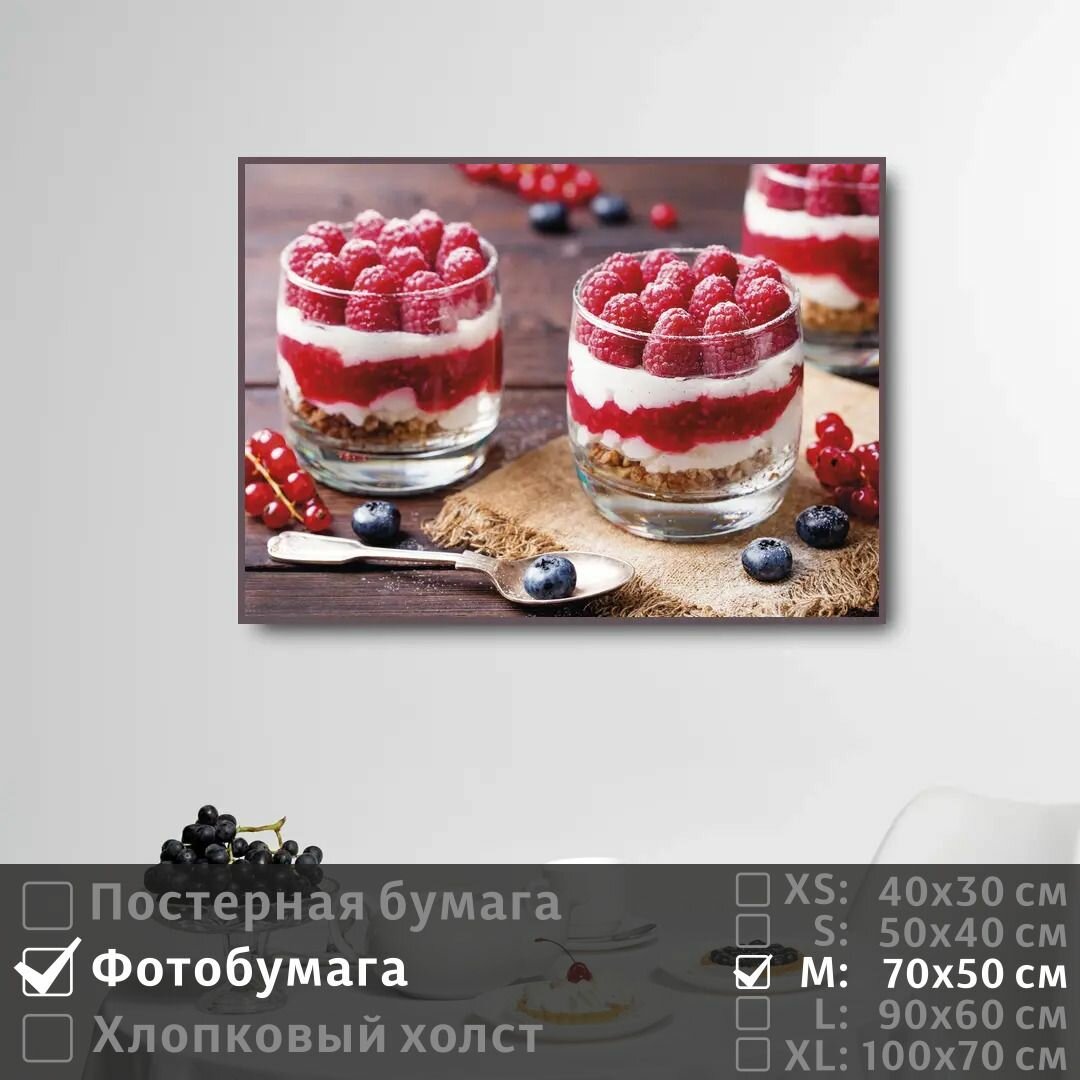 Постер на фотобумаге Десерт В Кофейне 70х50 см ПолиЦентр